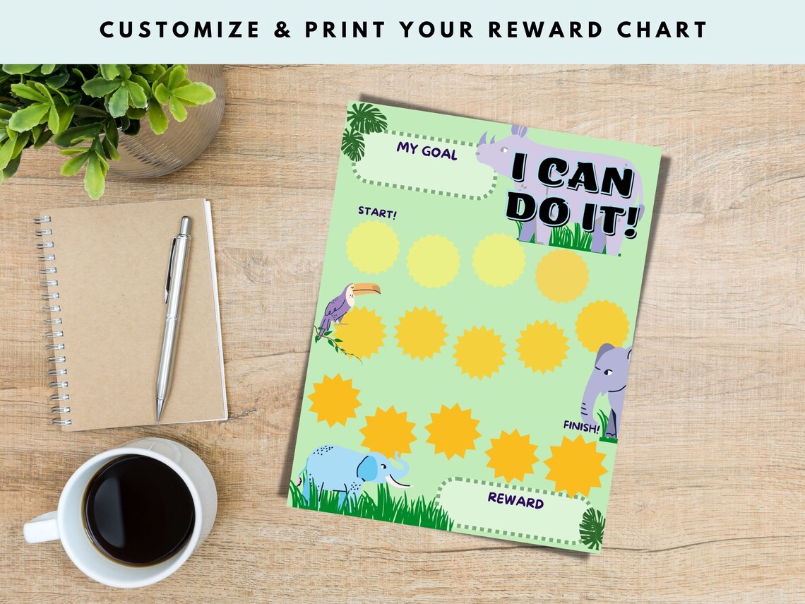 Reward Chart Behavior Chart Kids Reward Chart Printable | Etsy