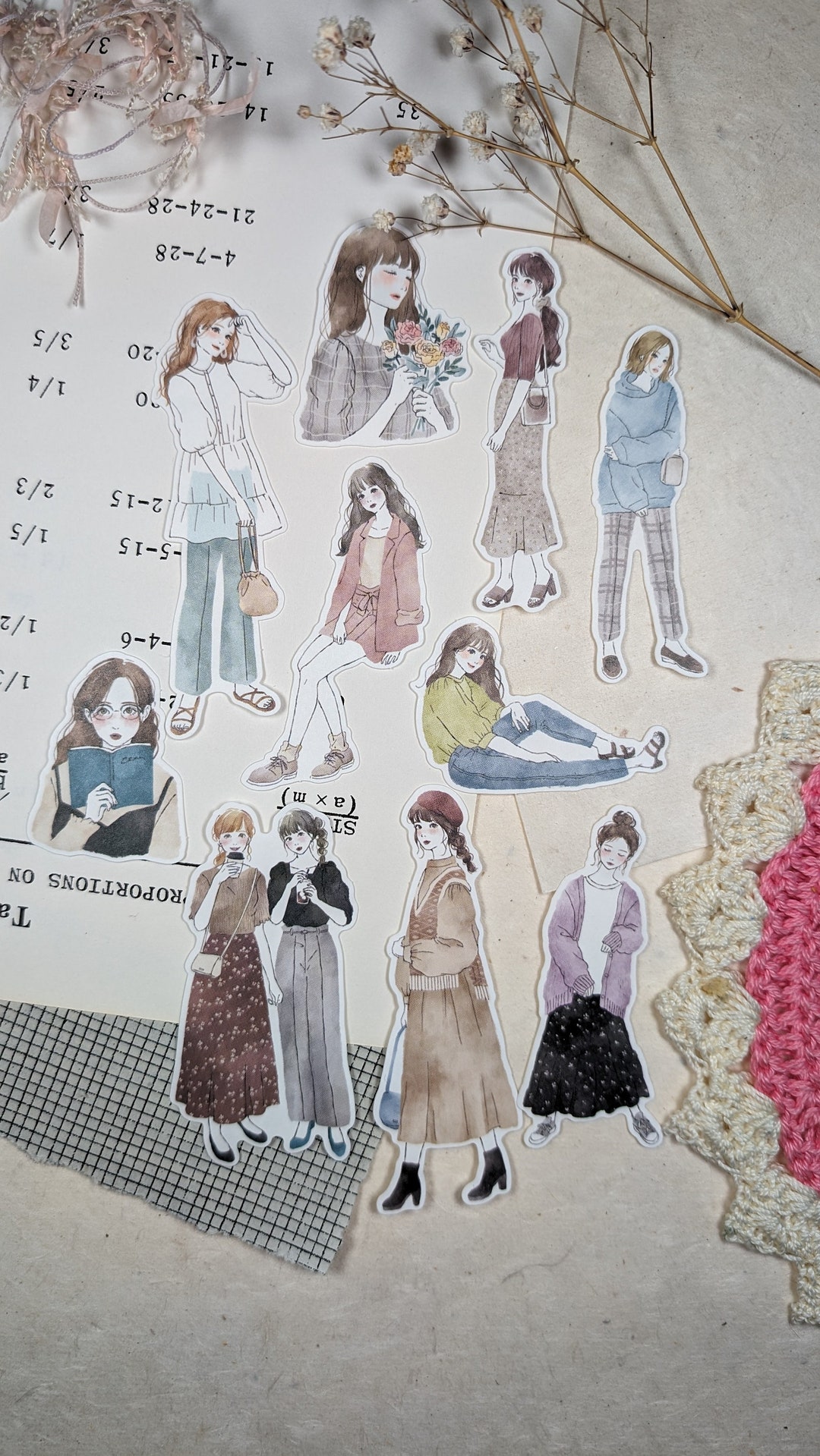 Amie Trend Girl Stickers L Fashion Girl Stickers L Girl Stickers L Pack ...