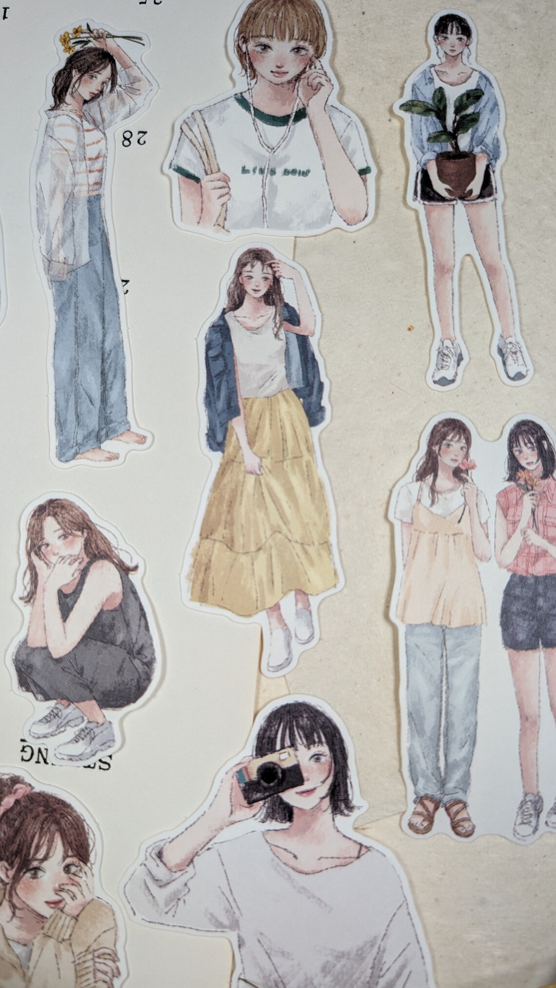 Amie Comic Girl Stickers L Girl Stickers L Cute Stickers L Pack of 40 ...