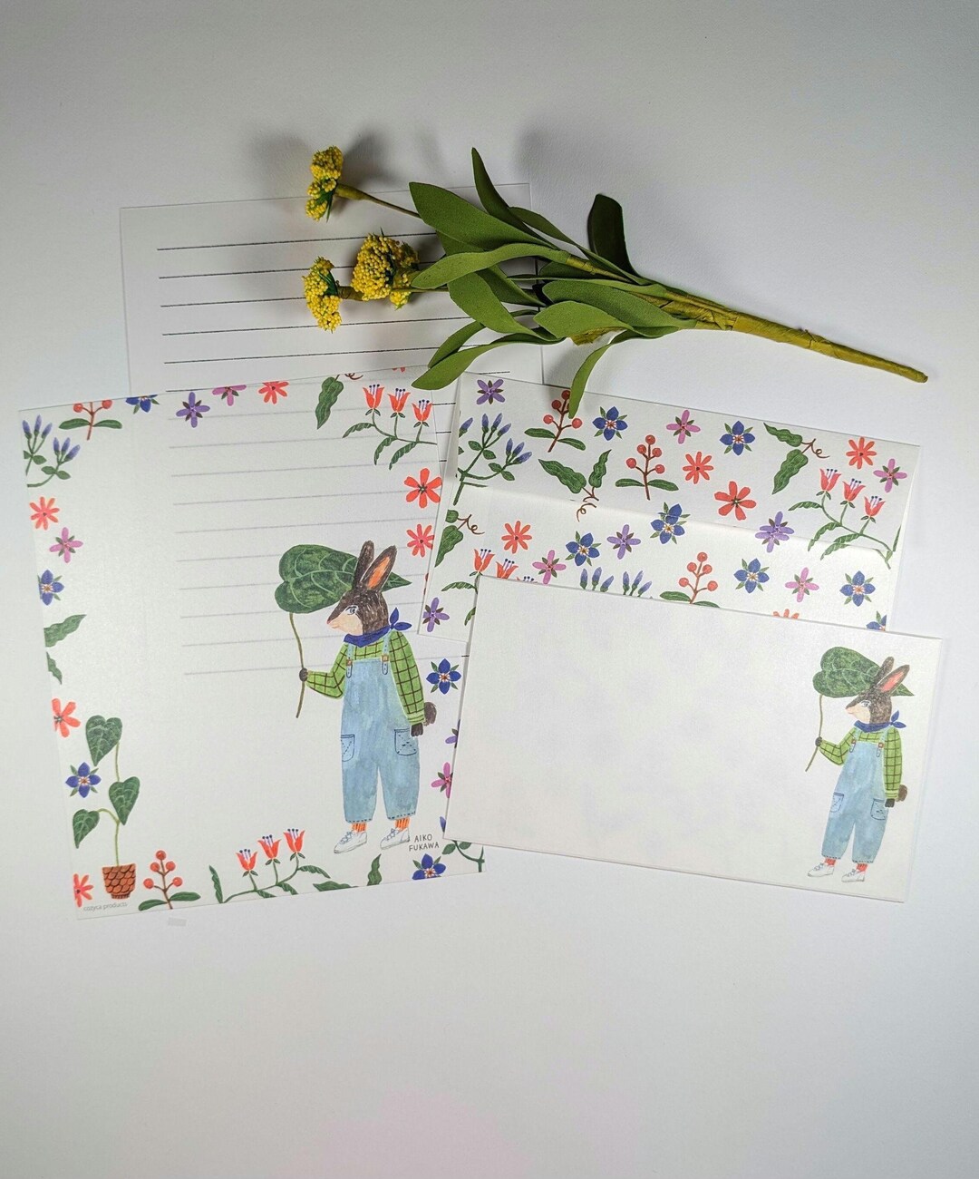 Aiko Fukawa Letter Set: Japanese Mino-washi Paper With Illustrations - Etsy