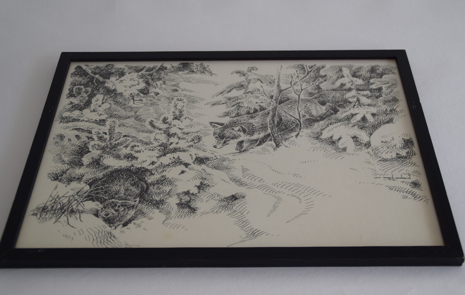 1978 Leif Ragn Jensen Litograph of a Hunting Scene | Danish Illustrator ...