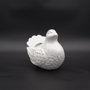 Vintage SUBTIL Ceramic Pigeon Planter | White Ceramic Planter | Dove ...