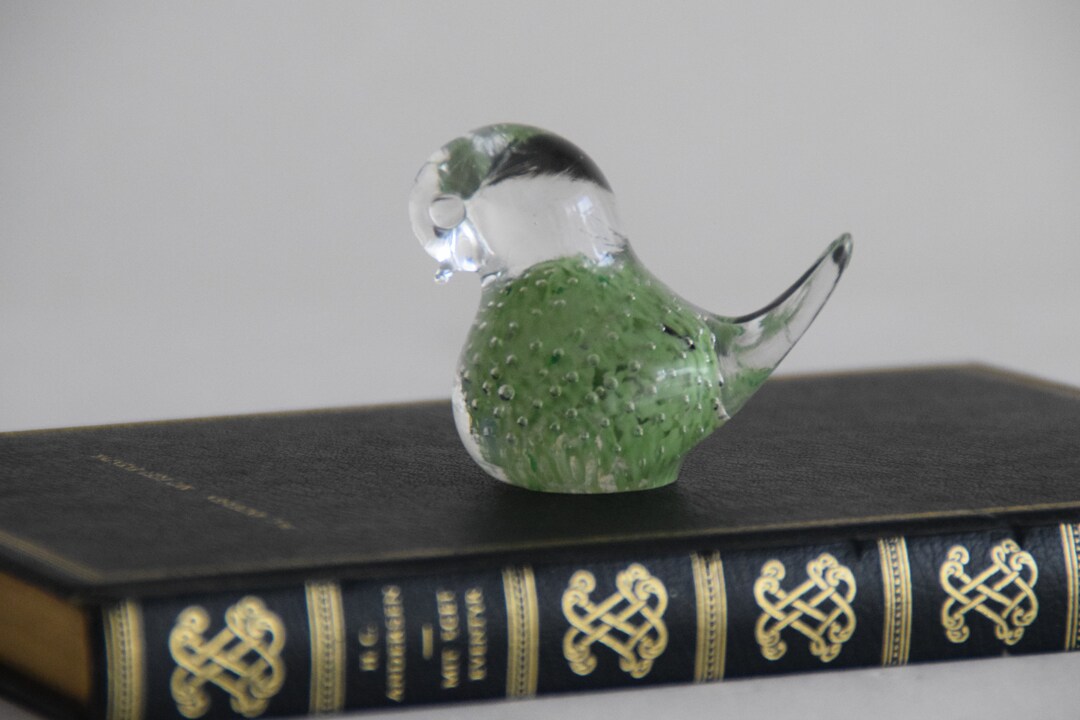 Hadelund Glassverk Norway Green Art Glass Bird MCM Art - Etsy