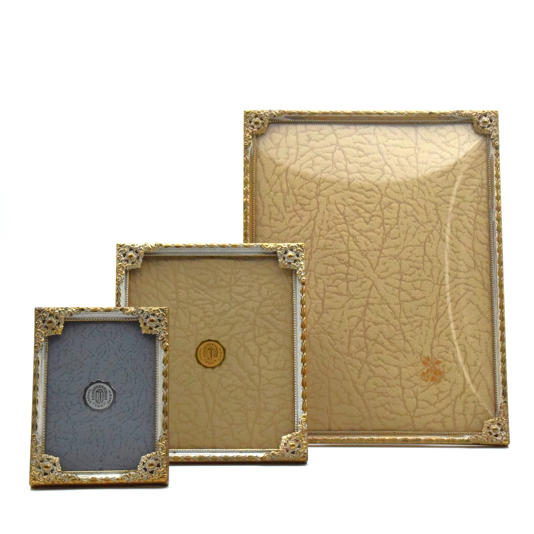 Multichoice of Jyden Denmark Brass Frames | Ornate Brass and White ...