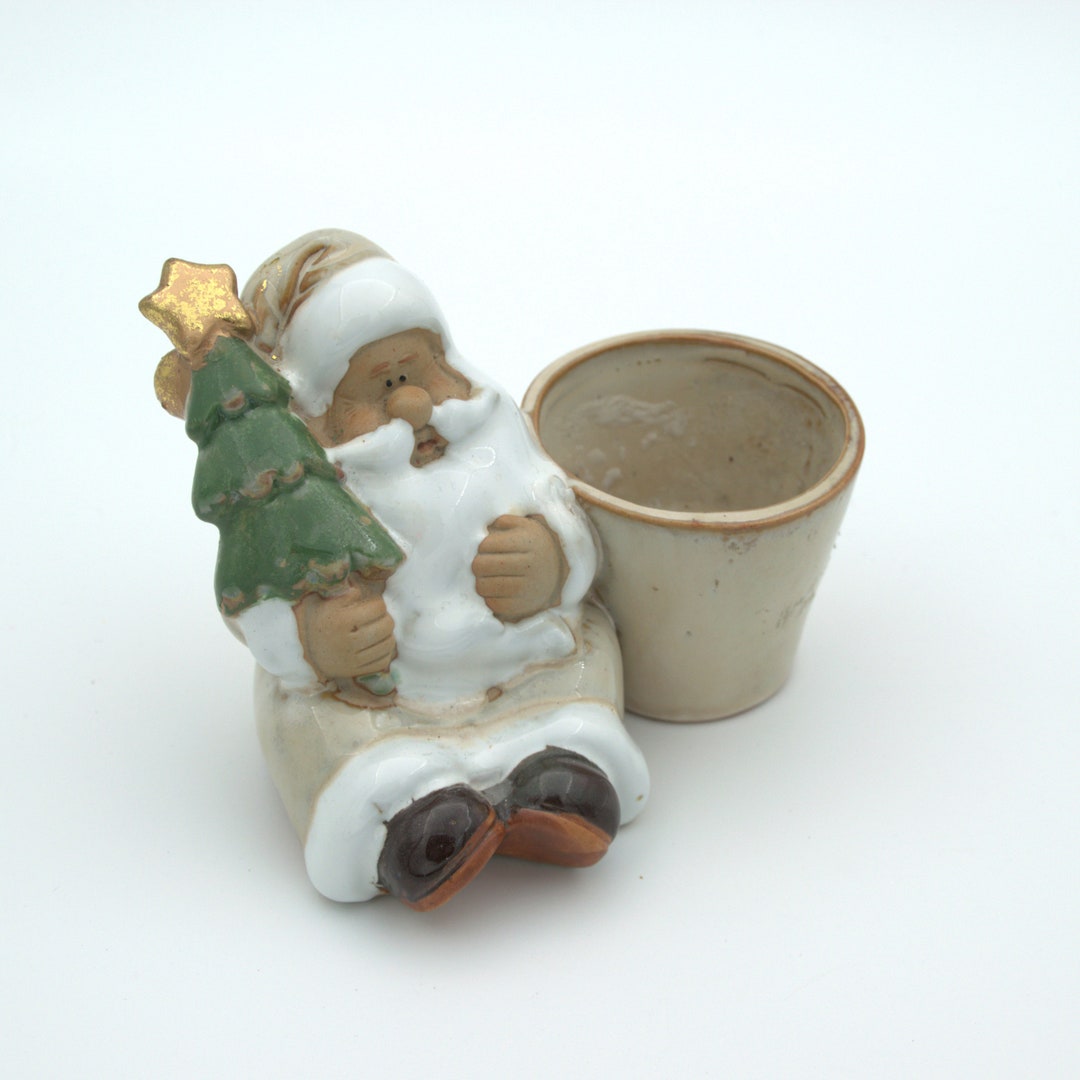 Vintage Santa Claus Votive Figurine | Ceramic Santa Figure | MCM ...