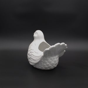 Vintage SUBTIL Ceramic Pigeon Planter | White Ceramic Planter | Dove ...
