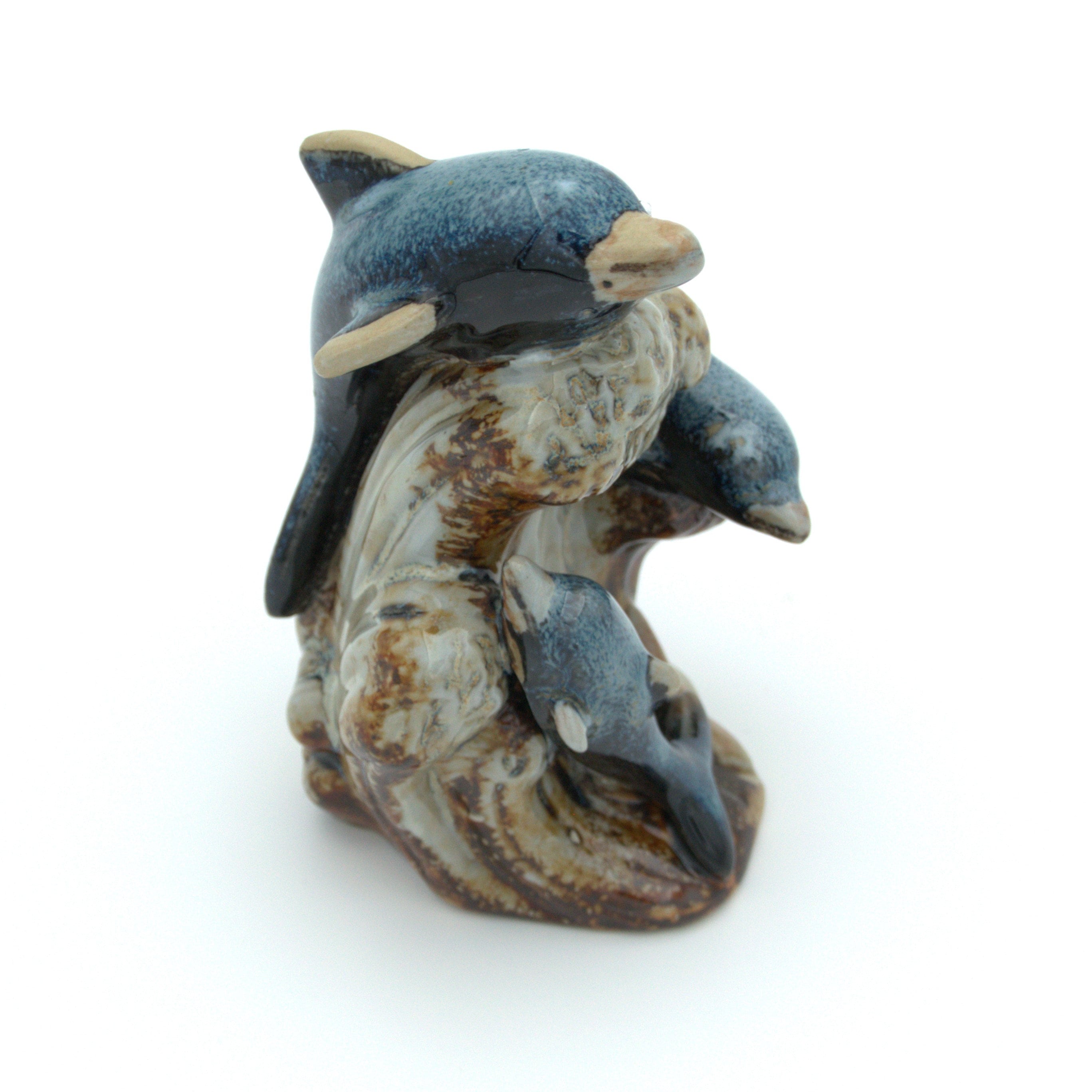 Vintage Ceramic Baby Dolphins Figurine | Ceramic Dolphins Statue ...