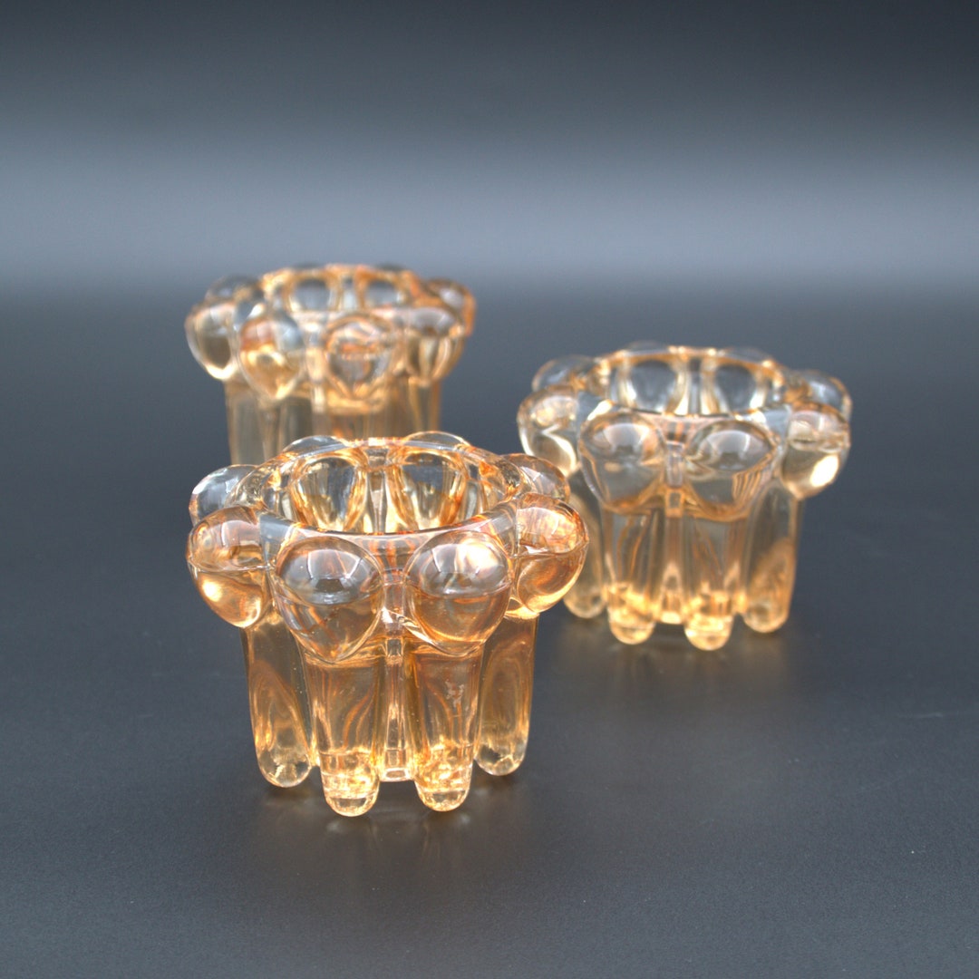 Multichoice Sets of 3 REIMS France Glass Votives | Glass Tea Light ...