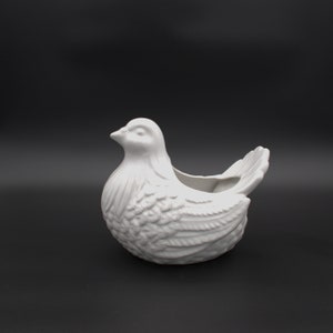Vintage SUBTIL Ceramic Pigeon Planter | White Ceramic Planter | Dove ...