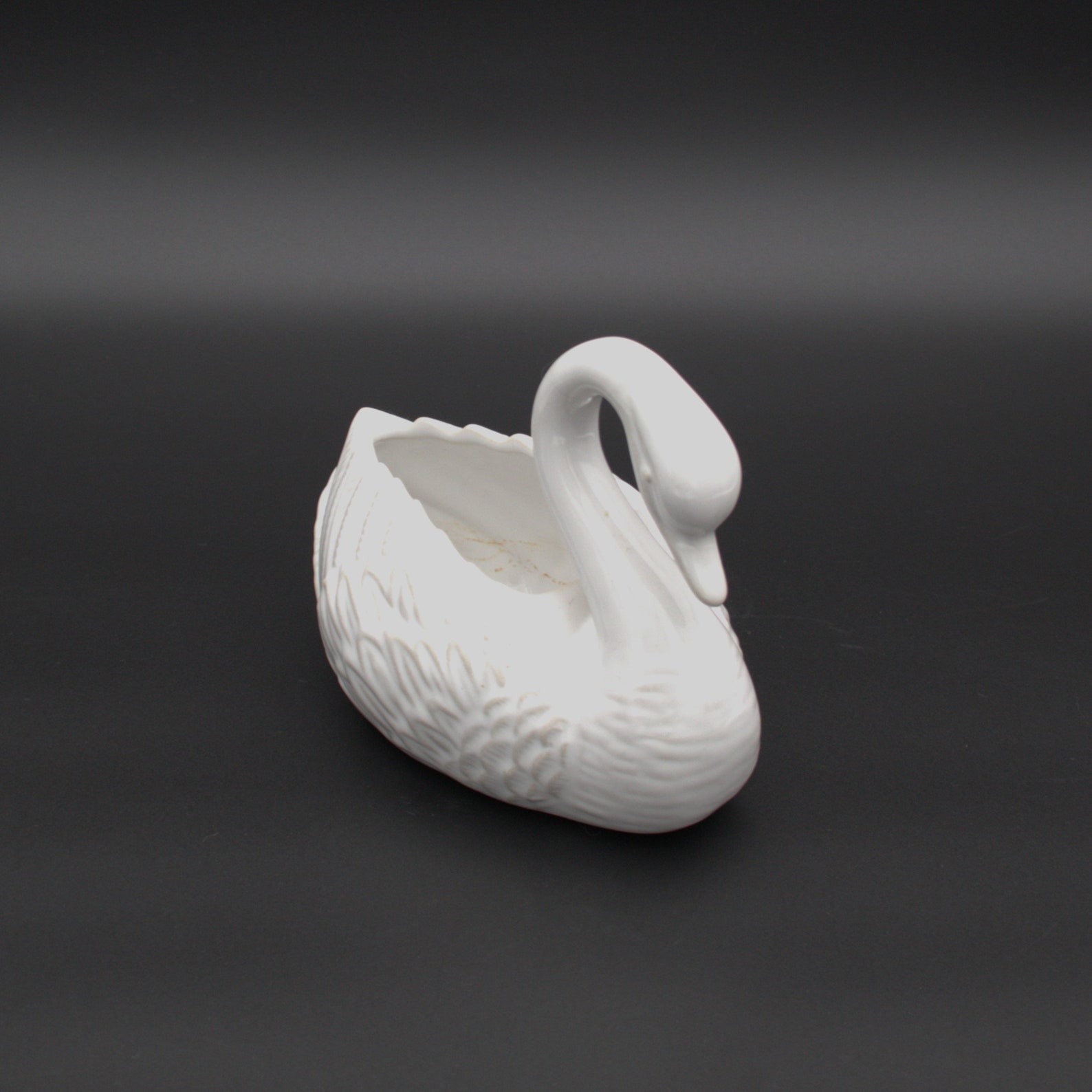 Vintage SUBTIL Ceramic Swan Planter | White Ceramic Planter | Swan ...