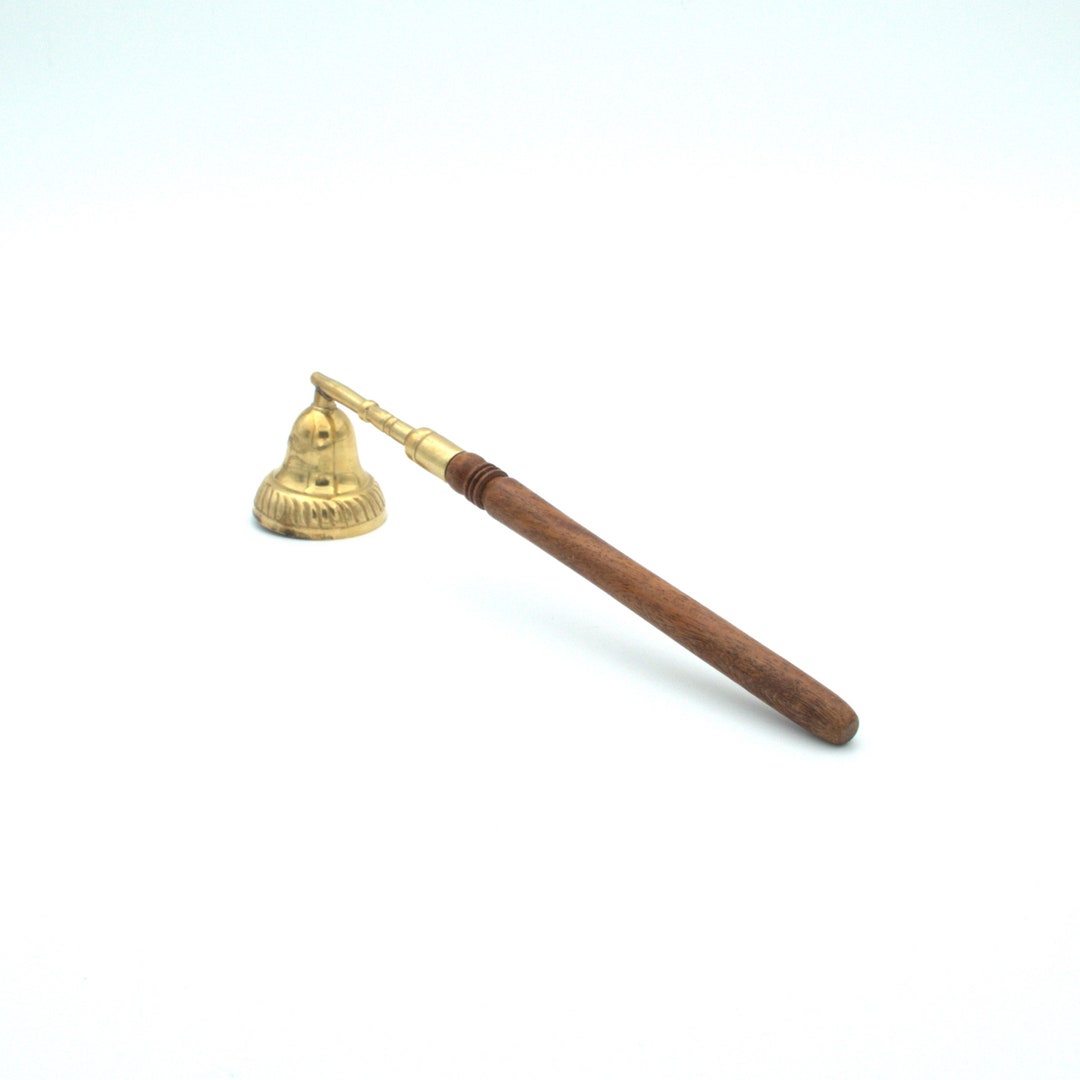 Rare Long Brass Candle Snuffer | Vintage Brass Snuffer With Teak Handle ...