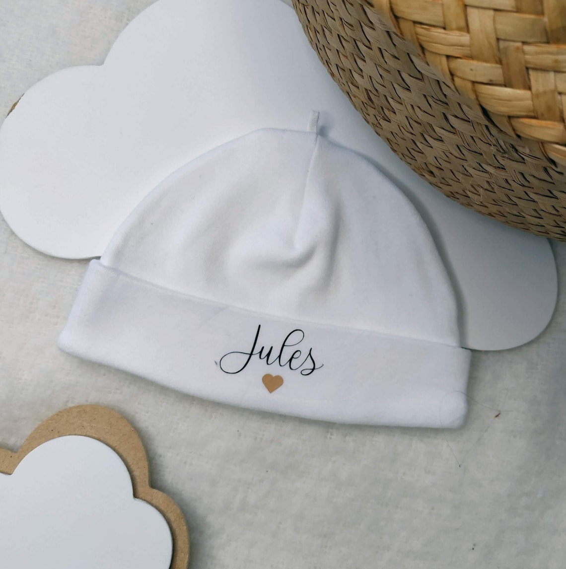 Bonnet de Naissance Personnalisé // Annonce de Prénom // - Etsy France