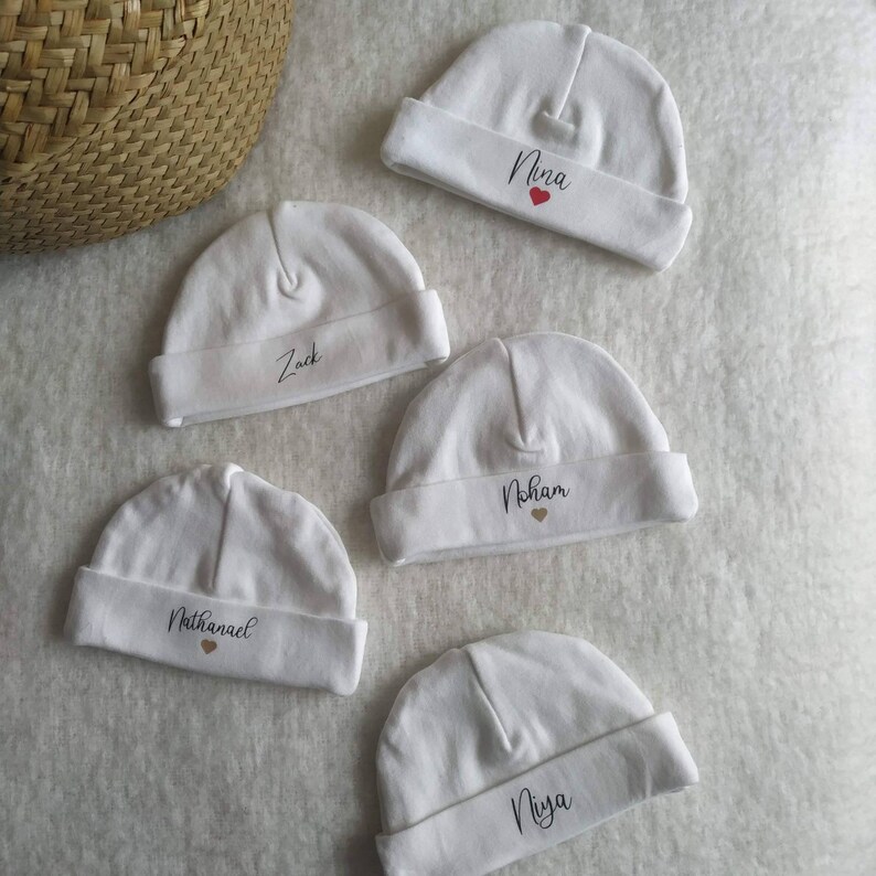 Bonnet de Naissance Personnalisé // Annonce de Prénom // - Etsy France