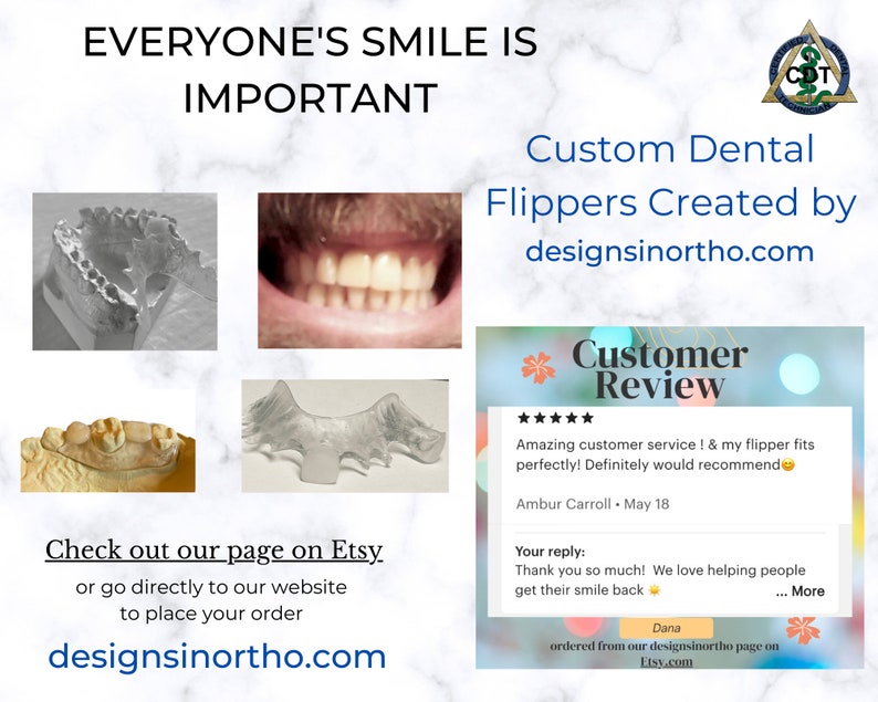 Flipper Nesbit Custom Fitted Missing Teeth Space Filler Cosmetic ...