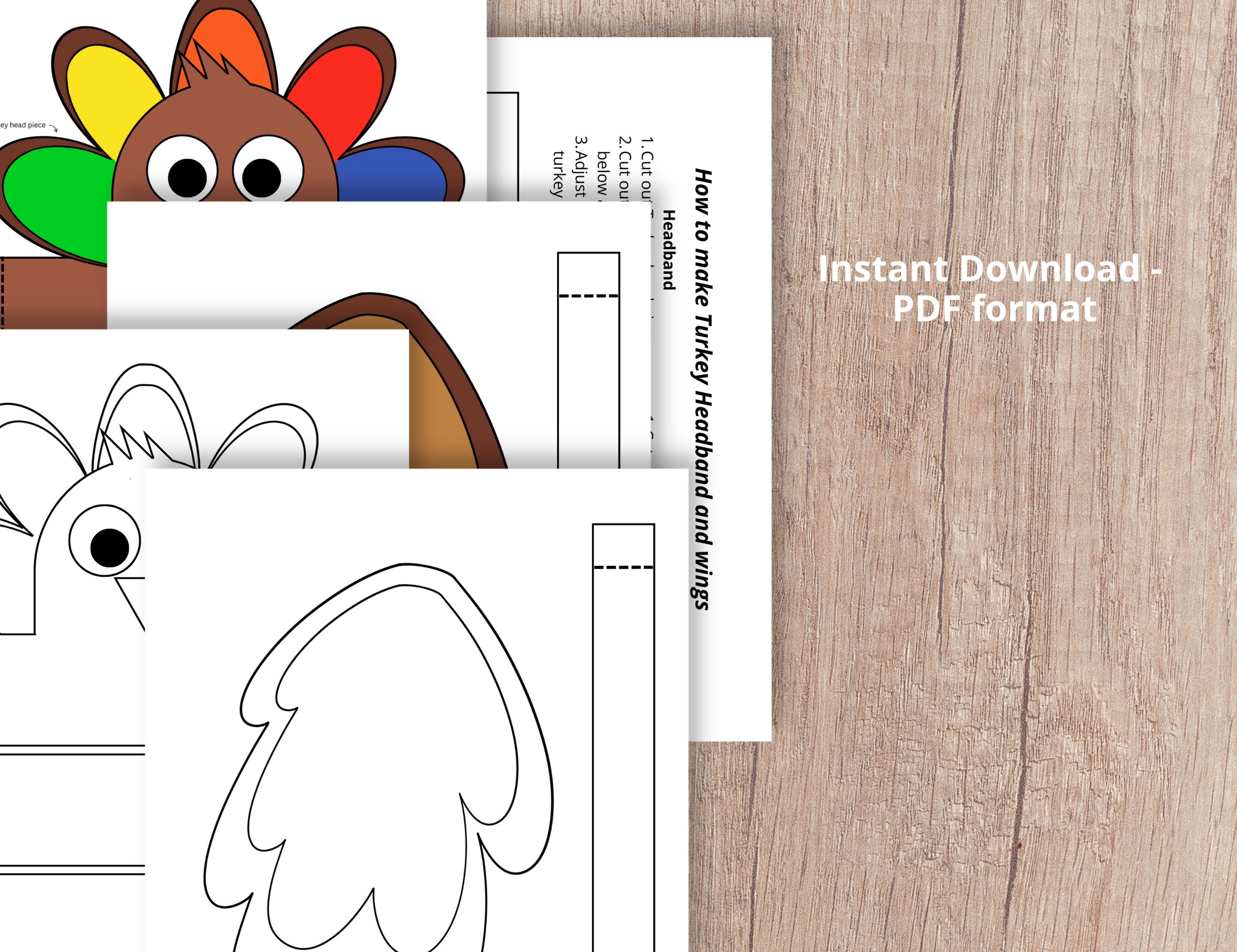 Turkey Headband Template