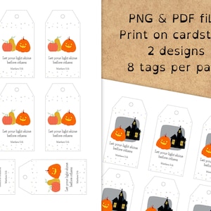 Halloween Gift Tags With Bible Verse, Trick or Treat Tags, Let Your ...