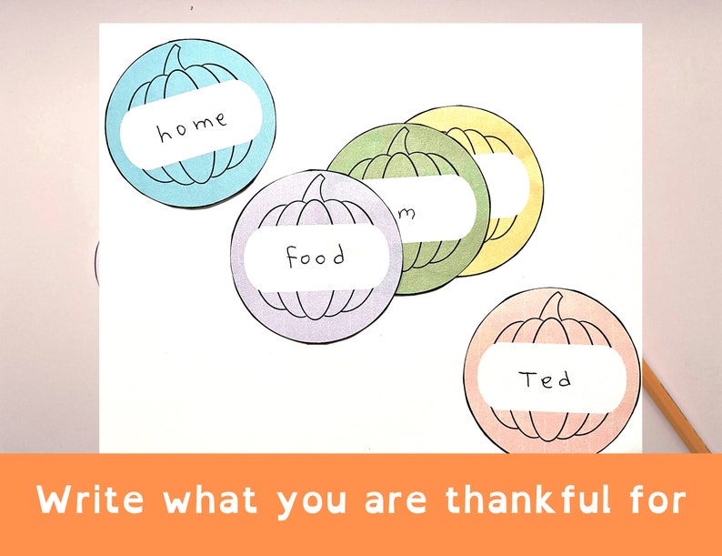 Fall Pumpkin Craft for Kids, Thankfulness Activity, Thanksgiving Craft ...