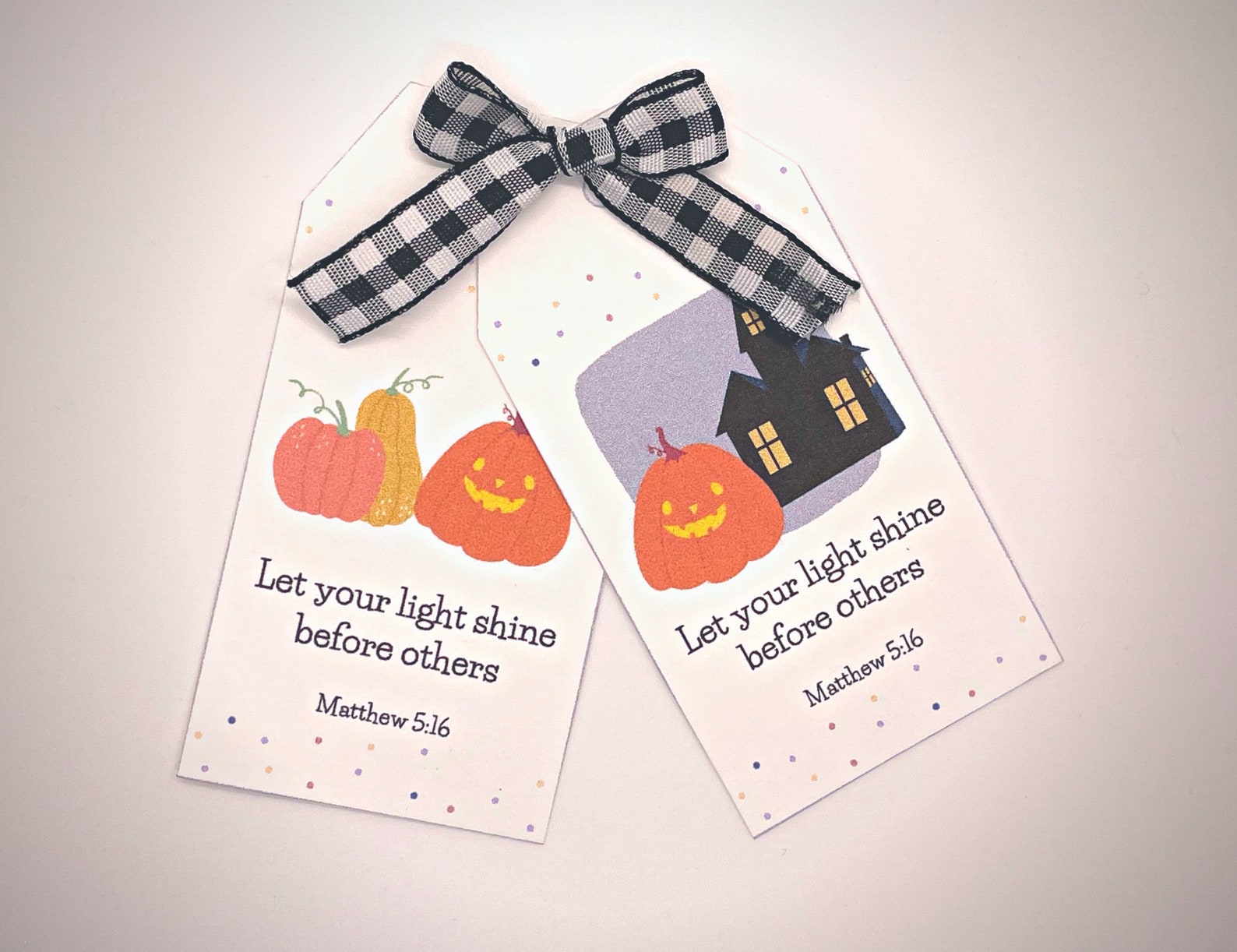 Halloween Gift Tags With Bible Verse, Trick or Treat Tags, Let Your ...
