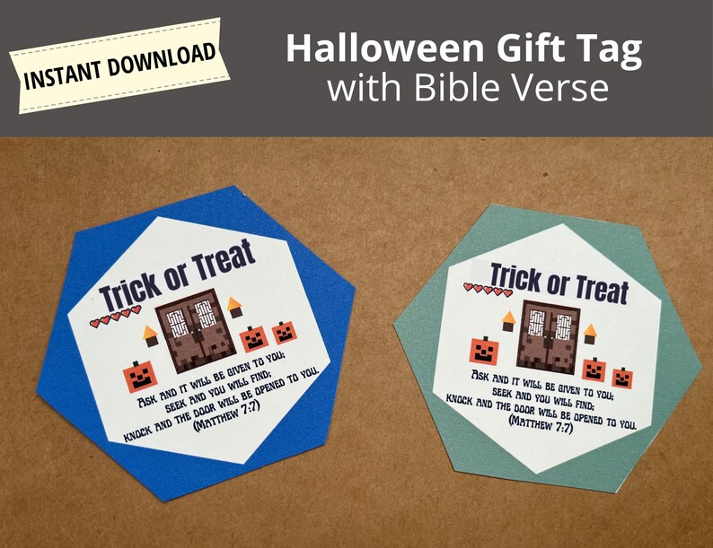 Halloween Gift Tag With Bible Verse for Treat Bags - Etsy