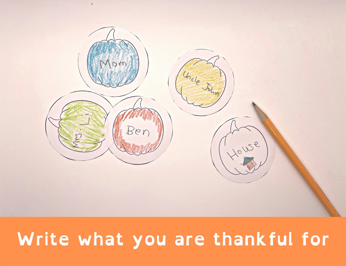 Fall Pumpkin Craft for Kids Thankfulness Activity - Etsy