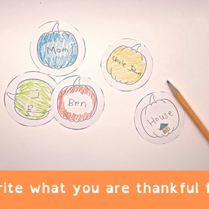 Fall Pumpkin Craft for Kids Thankfulness Activity - Etsy