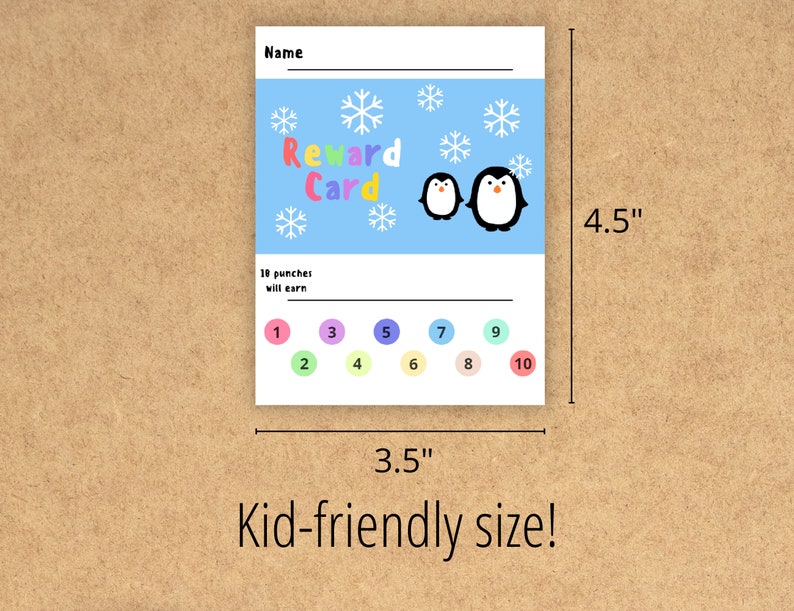 Printable Reward Punch Card for Kids, Behavior Chart, Cute Kids Reward ...