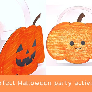 Halloween Bucket Craft for Kids, Printable Halloween Activity, DIY ...