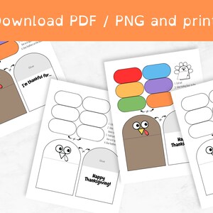 Build a Turkey Printable Kids Craft - Etsy