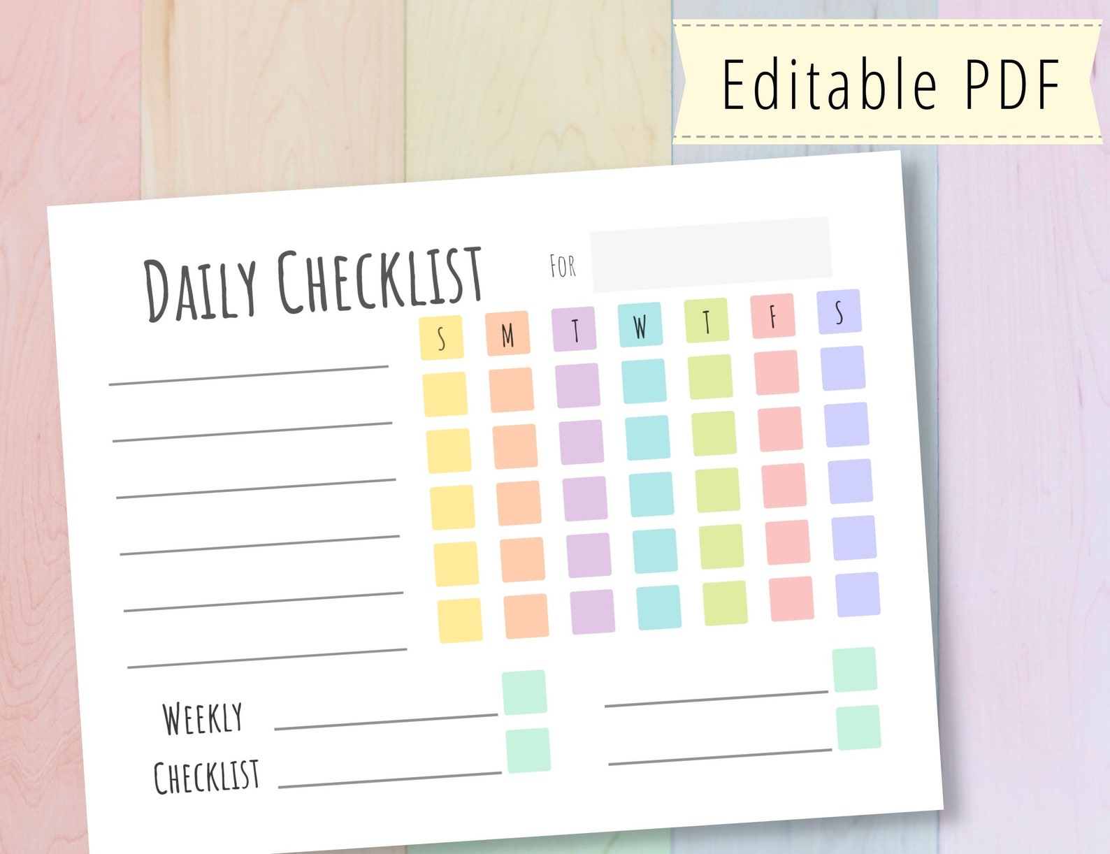 Printable Daily Chart for Kids, Routine Checklist, Responsibility ...