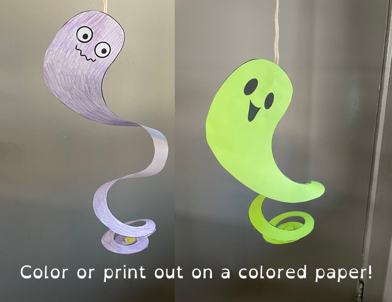Halloween Kids Craft, Printable Hanging Monster Craft - Etsy