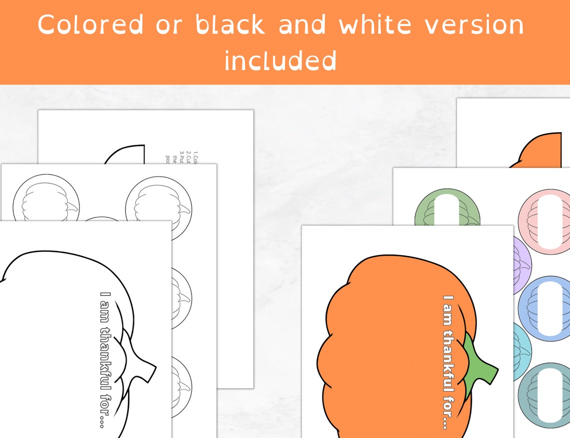 Fall Pumpkin Craft for Kids, Thankfulness Activity, Thanksgiving Craft ...