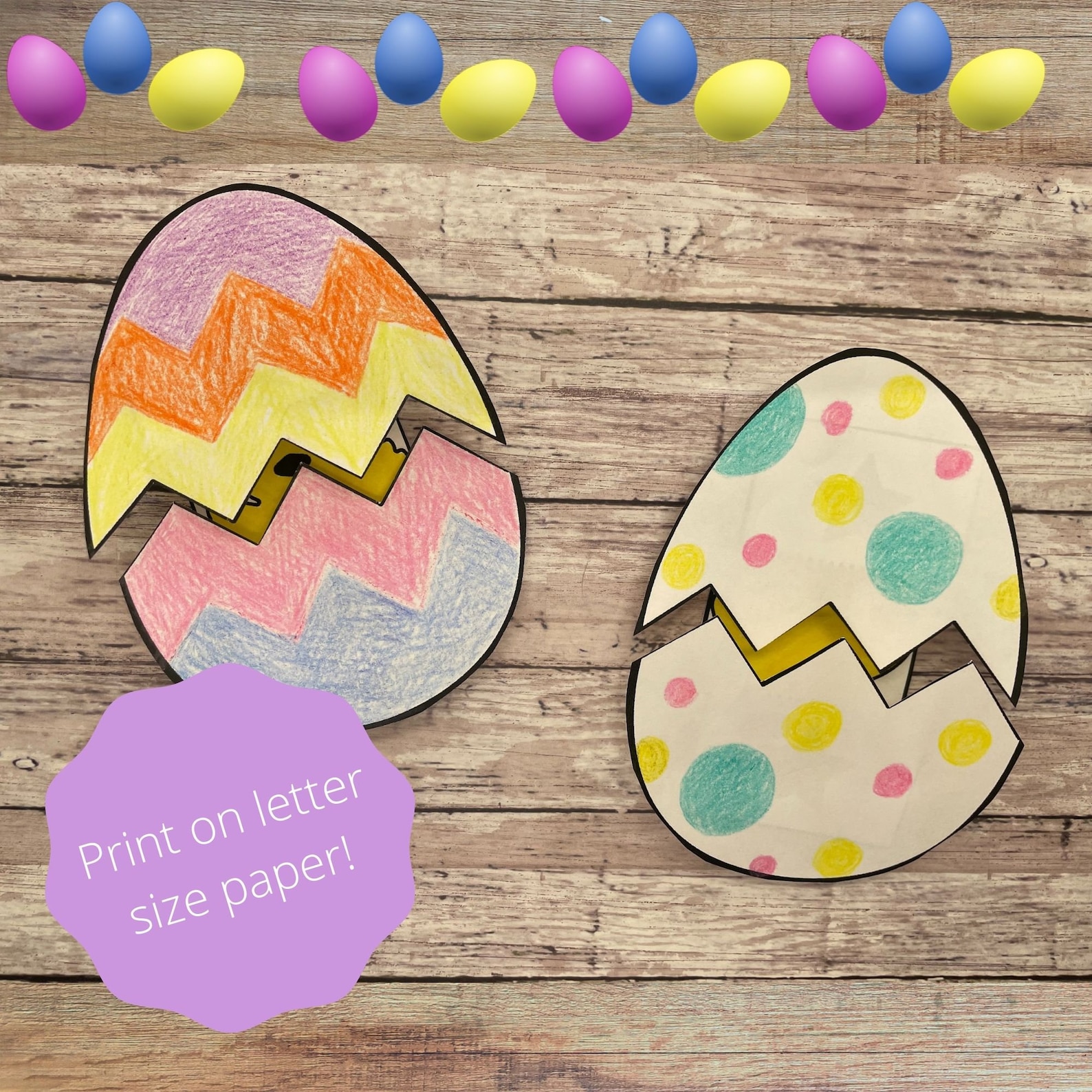 Easter Craft for Kids, Kids Easter Activity, Craft Template, Simple ...