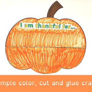 Fall Pumpkin Craft for Kids Thankfulness Activity - Etsy