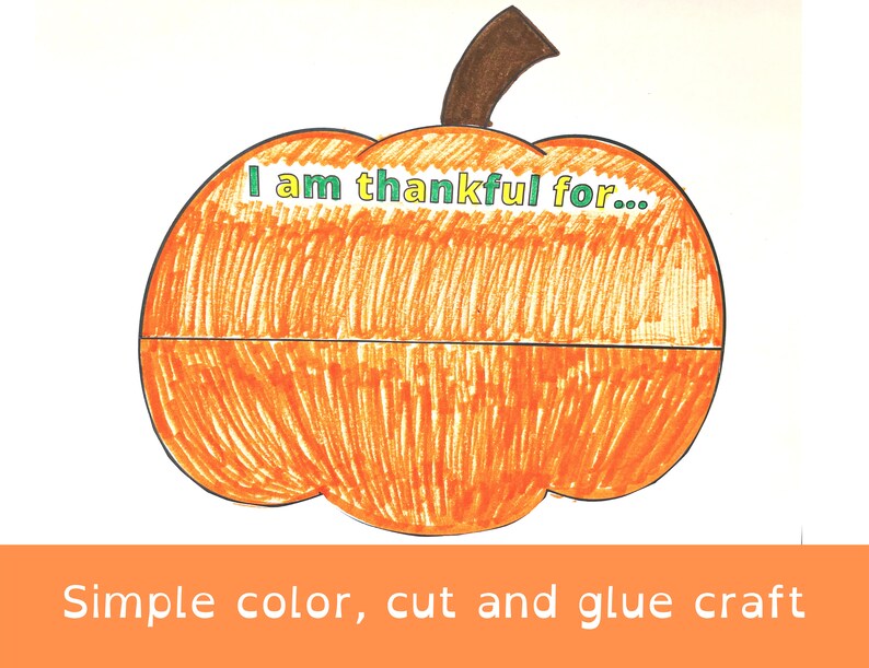 Fall Pumpkin Craft for Kids Thankfulness Activity - Etsy