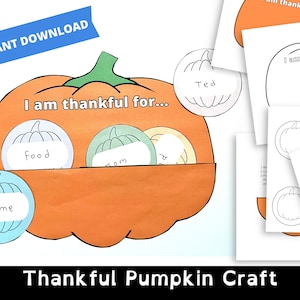 Fall Pumpkin Craft for Kids, Thankfulness Activity, Thanksgiving Craft ...