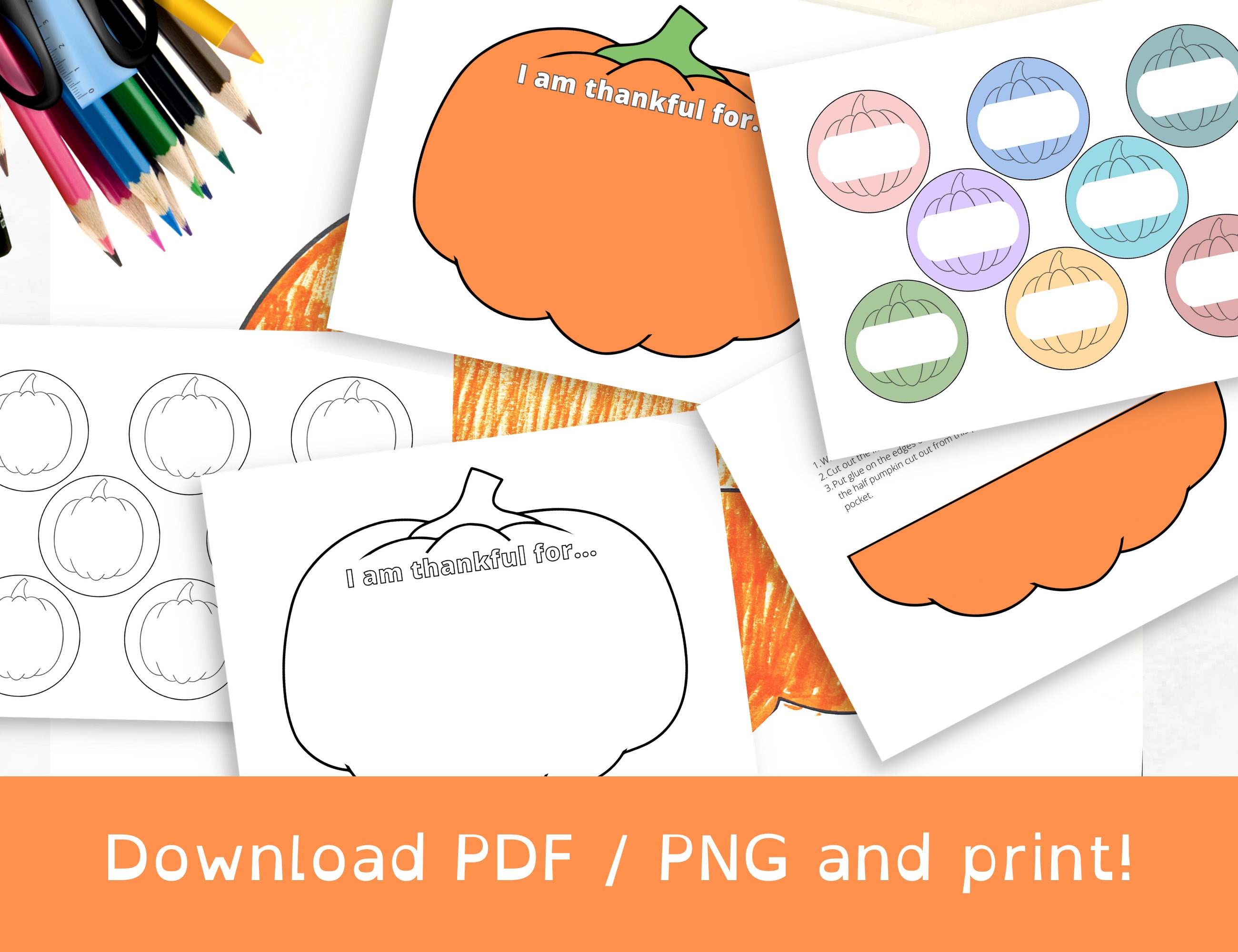 Fall Pumpkin Craft for Kids, Thankfulness Activity, Thanksgiving Craft ...