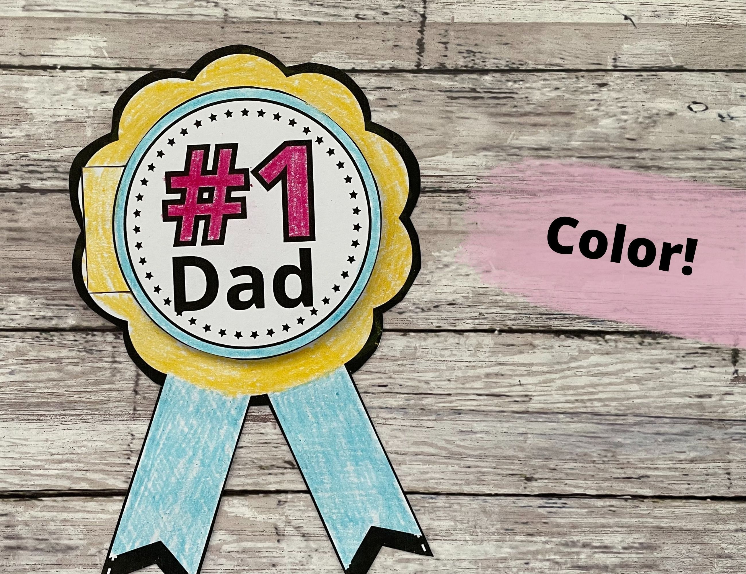 Father's Day Craft From Son Daughter Grandkids, Printable Card for Dad ...