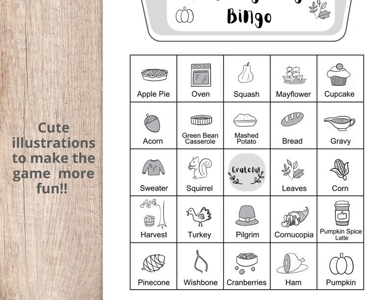 Thanksgiving Bingo, 40 Unique Bingo Cards, Thanksgiving Games and ...