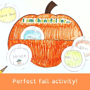 Fall Pumpkin Craft for Kids Thankfulness Activity - Etsy