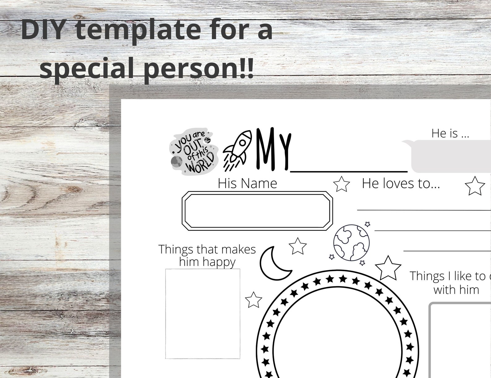 All About Dad Printable, Fathers Day Kids Craft, Gift for Dads From ...