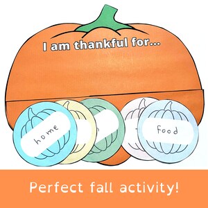 Fall Pumpkin Craft for Kids, Thankfulness Activity, Thanksgiving Craft ...
