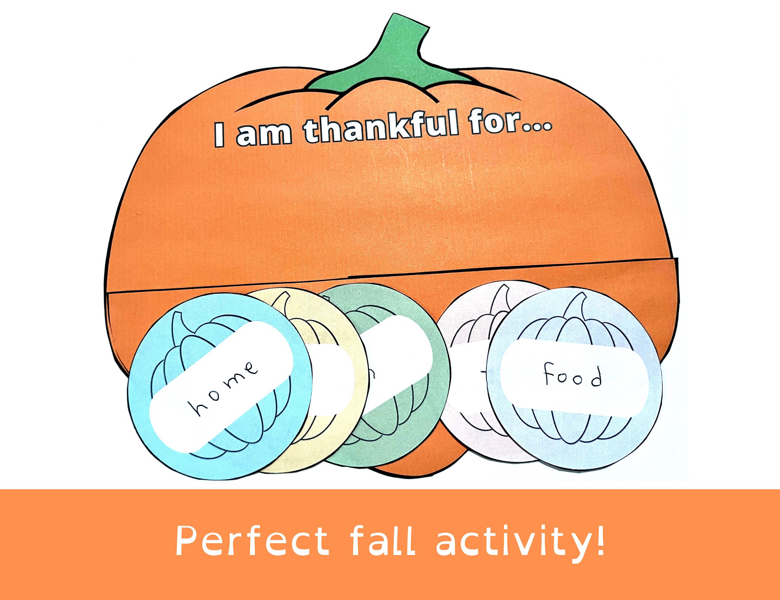 Fall Pumpkin Craft for Kids, Thankfulness Activity, Thanksgiving Craft ...
