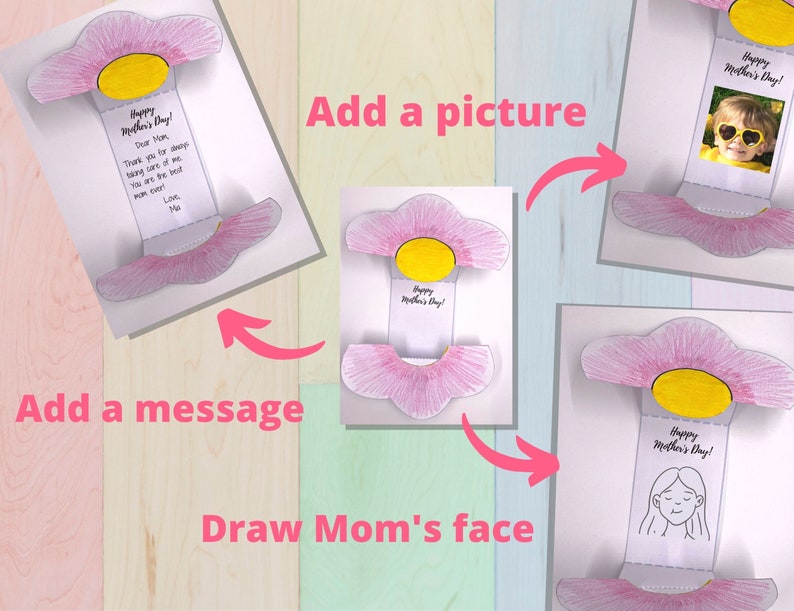Mother's Day Craft, Gift for Mom Flower Craft From Kids, INSTANT ...