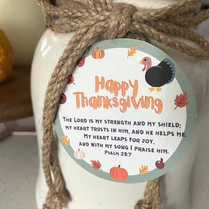 Thanksgiving Gift Tags With Bible Verse - Etsy