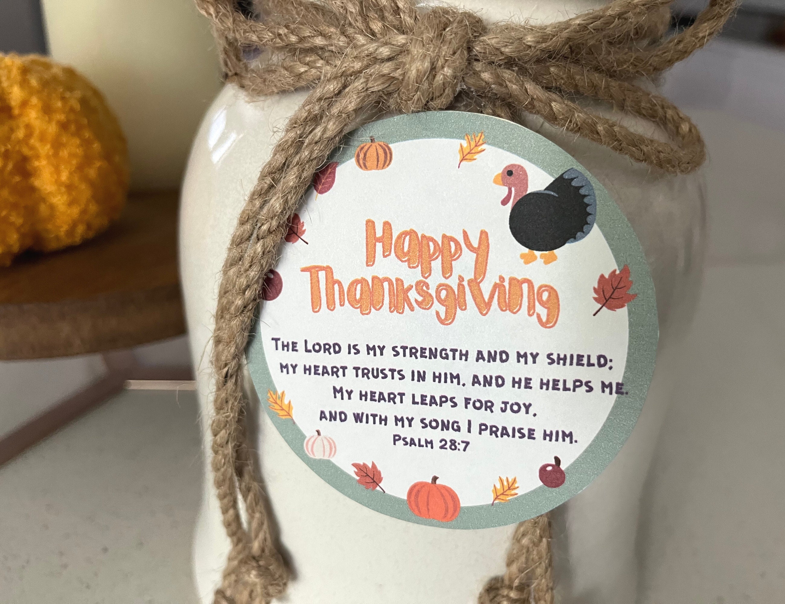 Thanksgiving Gift Tags With Bible Verse - Etsy