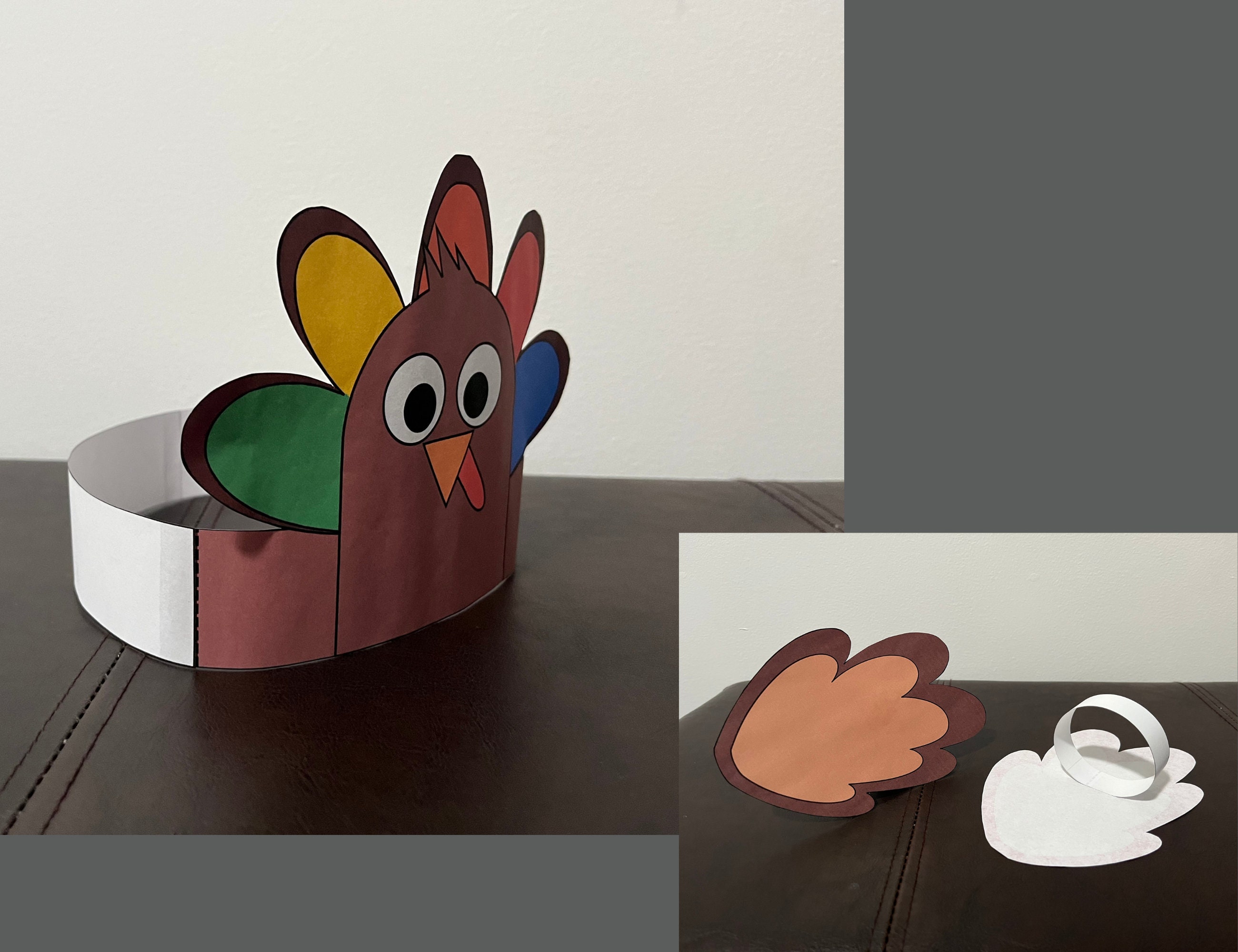 Thanksgiving Turkey Headband Craft for Kids - Etsy
