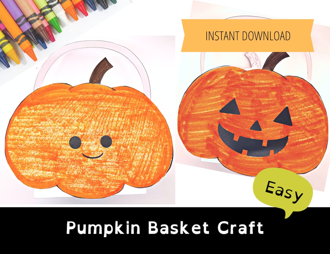 Halloween Bucket Craft for Kids, Printable Halloween Activity, DIY ...