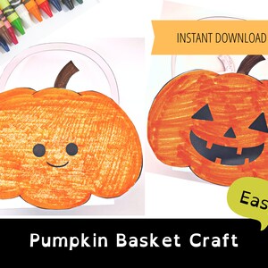 Halloween Bucket Craft for Kids, Printable Halloween Activity, DIY ...