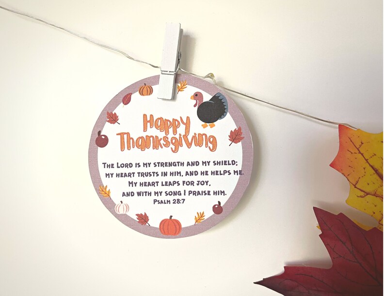 Thanksgiving Gift Tags With Bible Verse - Etsy
