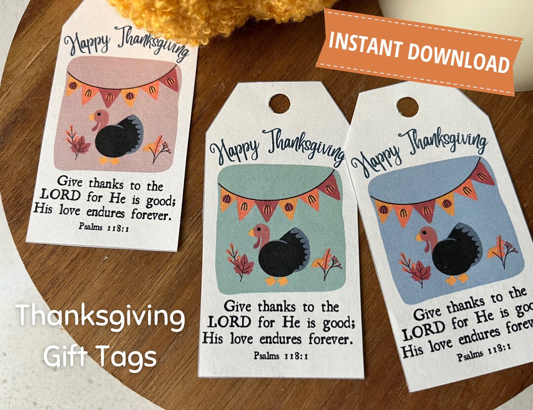 Christian Gift Tags for Thanksgiving - Etsy